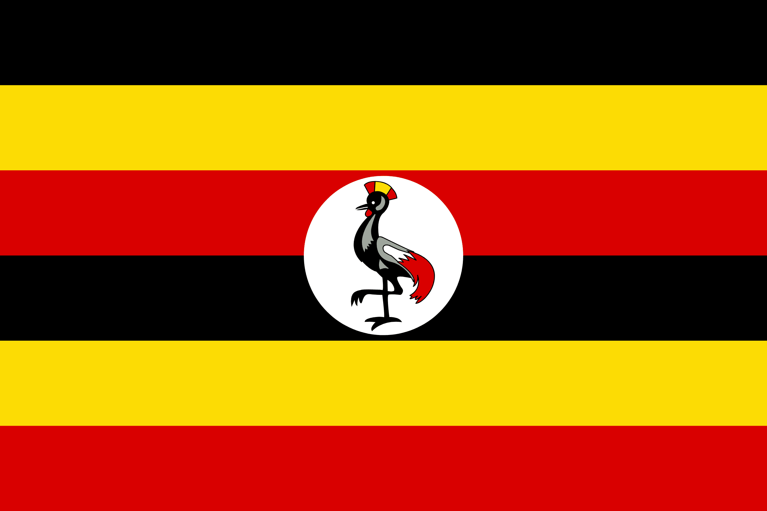 Ugandas flagga 🇺🇬 – Världens flaggor